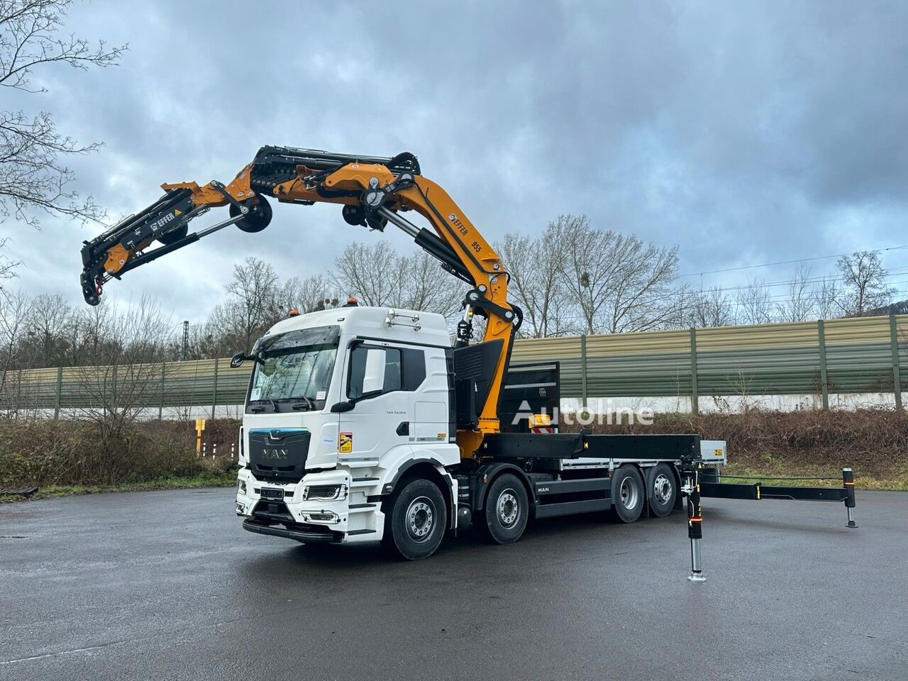 MAN TGS 35.520 8X2 Hiab EFFER 955-8s +Jib 6s flatbed truck for sale ...